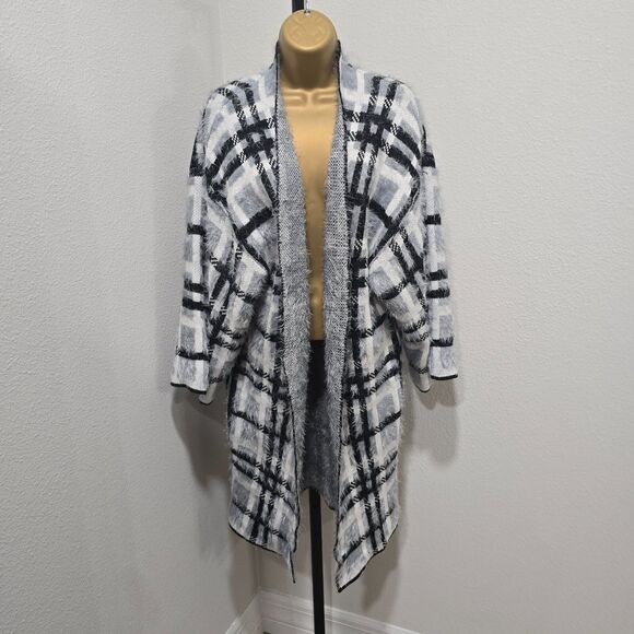 Rain + Rose | Sweaters | Fuzzy Long Sweater Duster Coat Womens Lge ...